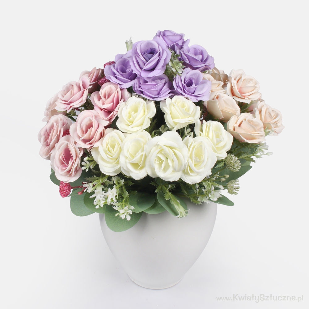 Róża bukiet x 7 QA355 - Sztuczny Bukiet Róż